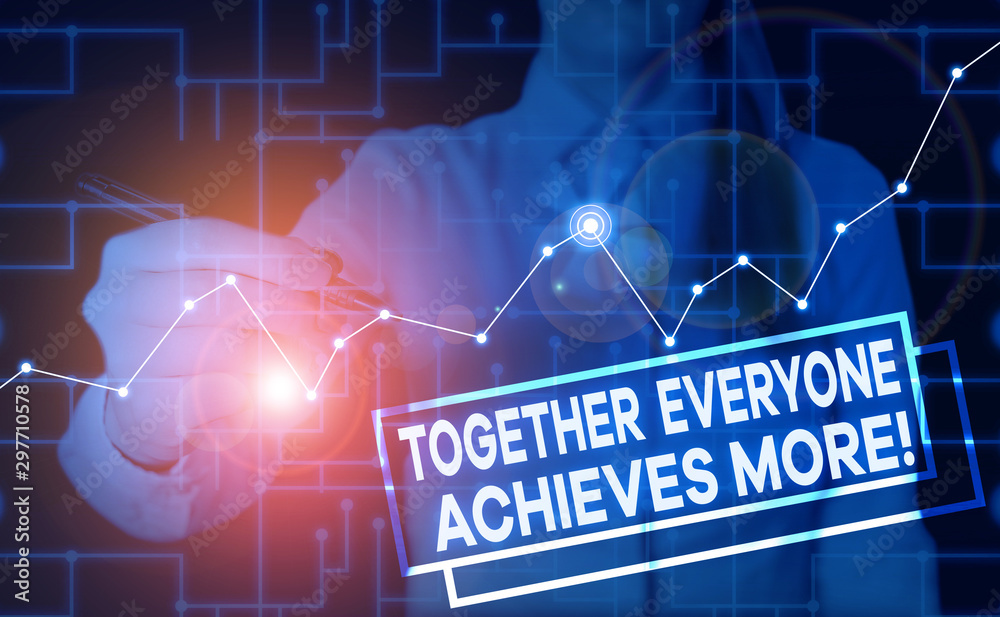 Foto de Handwriting text Together Everyone Achieves More. Conceptual ...