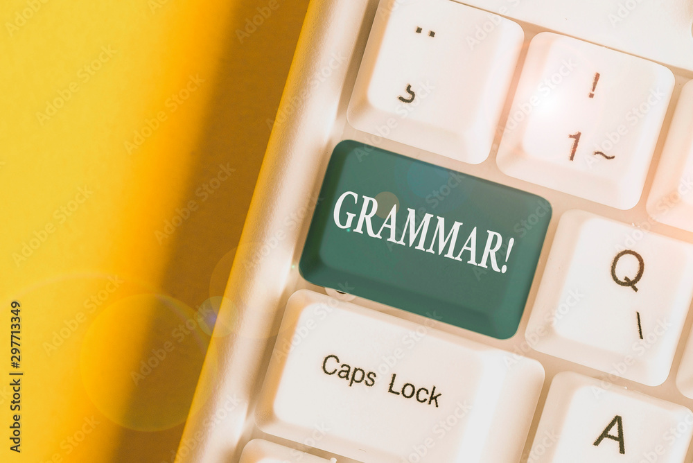 Handwriting text Grammar. Conceptual photo whole system structure ...