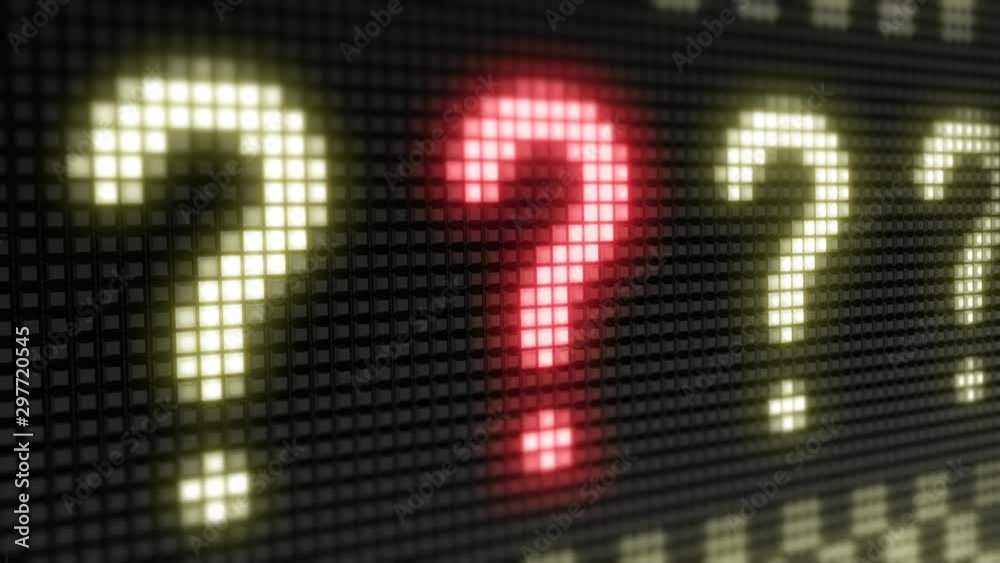 Question mark. Looping footage has 4K Resolution with Encoder Prores ...