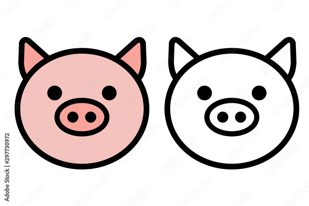 Pig Face Outline