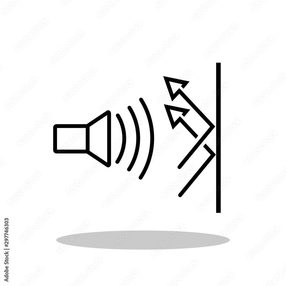 Sound proof icon in flat style. Sound resistance symbol for your web ...