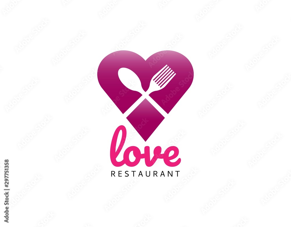 Unique Restoran Logo with Modern and Romance Concept. Designed with ...