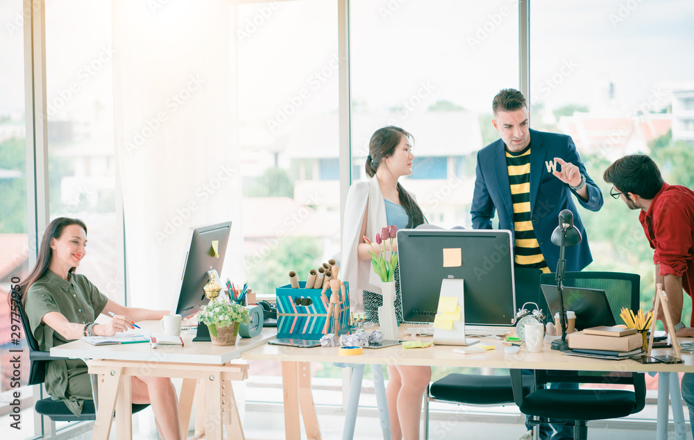 Group of team Creative Business People Planning Marketing Strategy ...