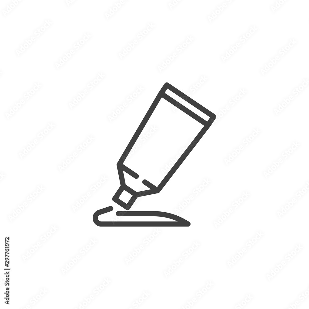 Ointment tube line icon. linear style sign for mobile concept and web ...