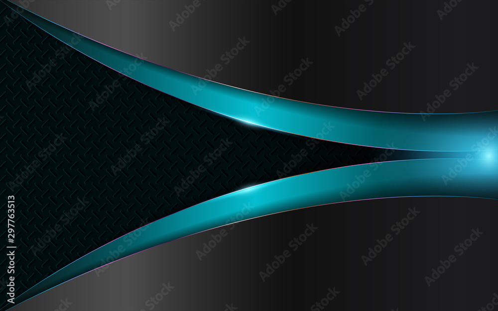 Abstract metallic blue frame layout design tech innovation concept ...