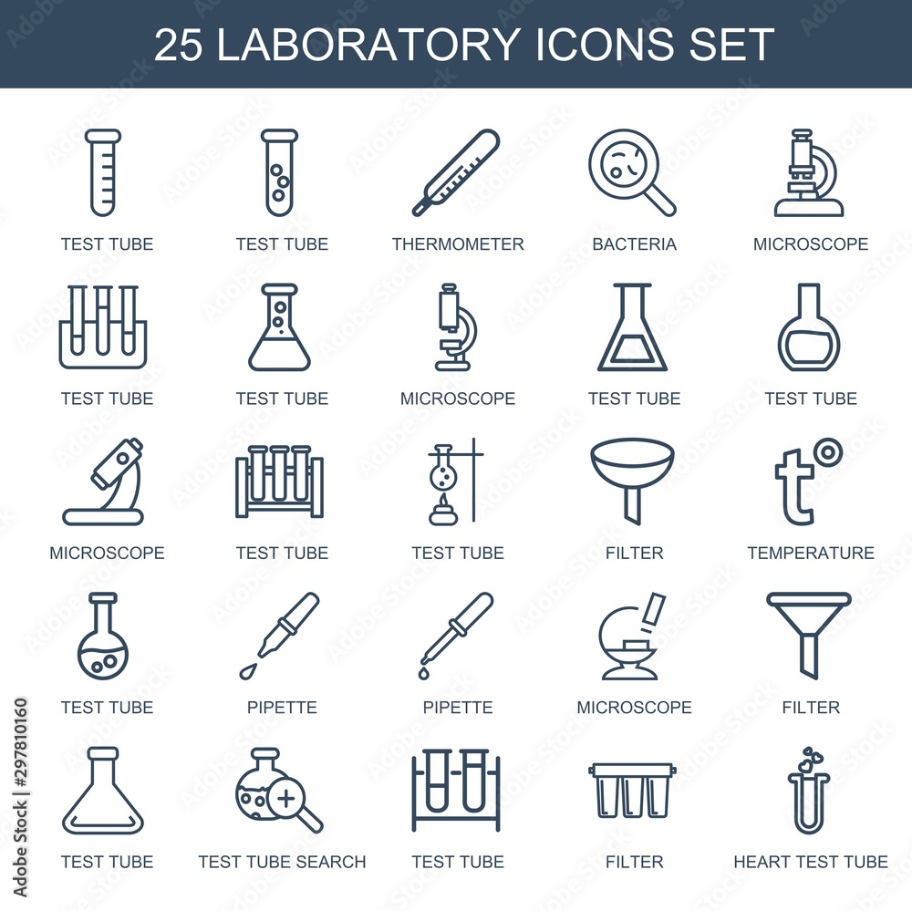 laboratory icons Stock Vector | Adobe Stock