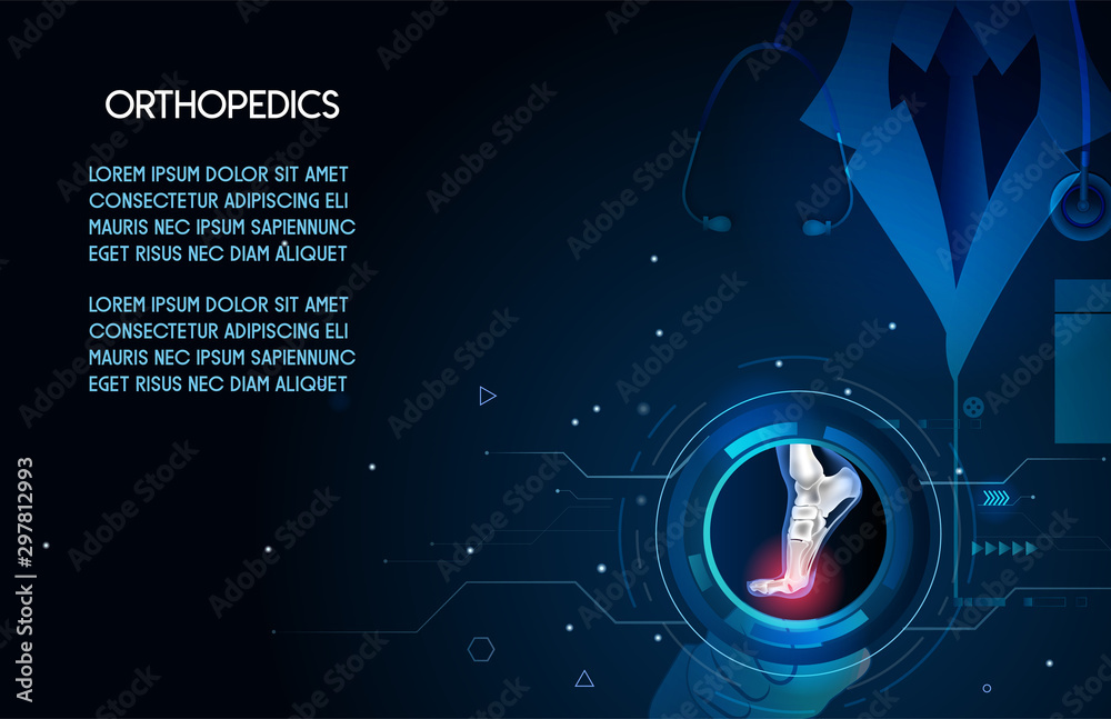 Medical orthopedic abstract background. Treatment for orthopedics ...