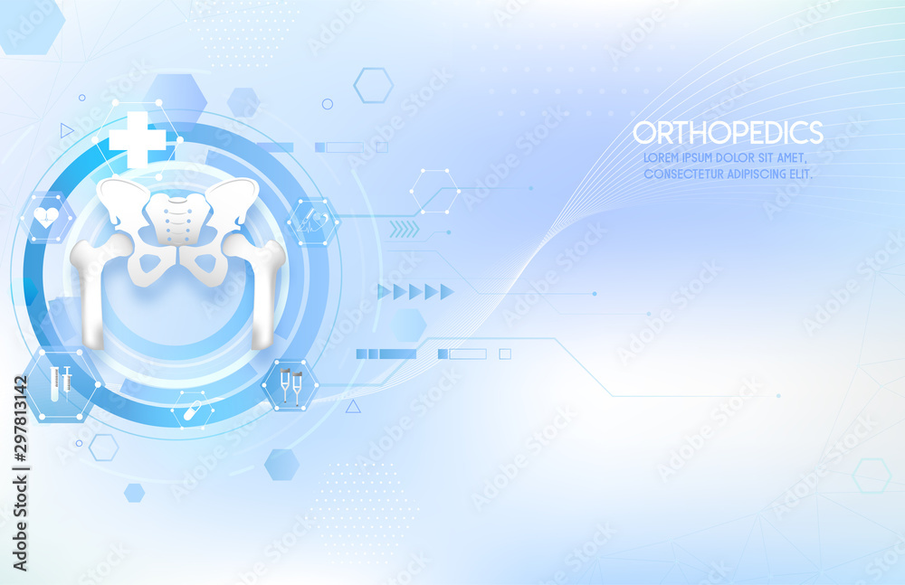Medical orthopedic abstract background. Treatment for orthopedics ...