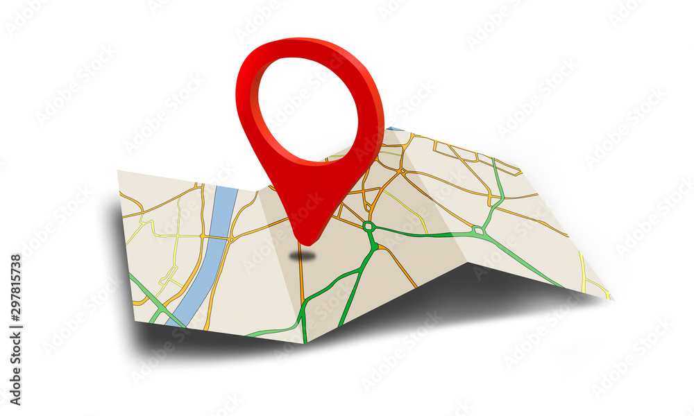 Map marker pointer on White background Stock Illustration | Adobe Stock