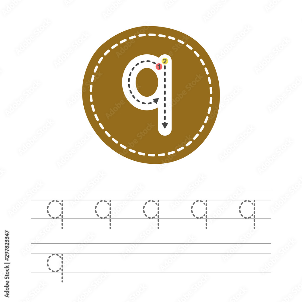 Learning to write a small letter - P. A practical sheet from a set of ...