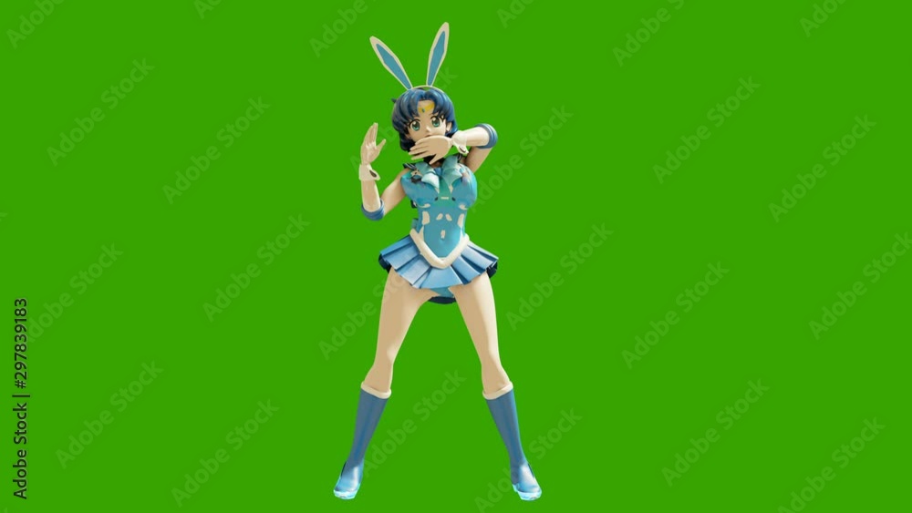 Animation dancing cartoon anime girls. Girl in the style of anime ...