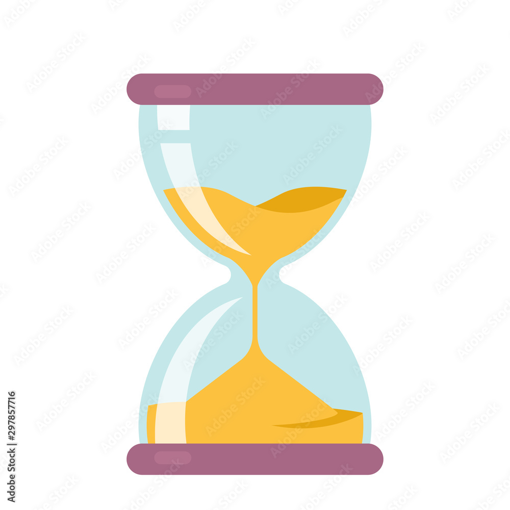 icon hourglass countdown. Flat vector illustration isolate Stock Vector ...