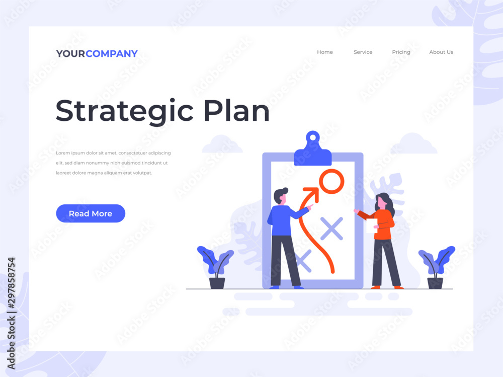 Strategic plan flat vector illustration concept, can be used for landing page, ui, web, app ...
