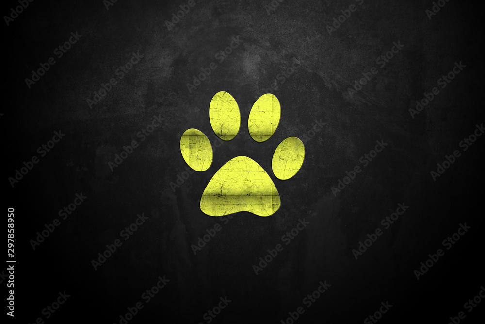 Dog feet symbol Stock Illustration | Adobe Stock