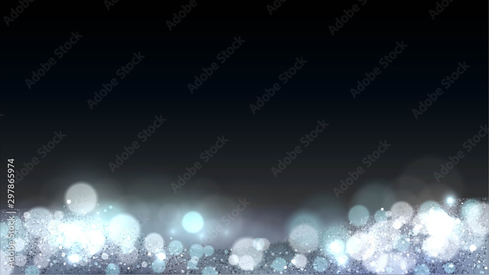 Vector background with silver bokeh dust, lying shiny snow Stock Vector ...