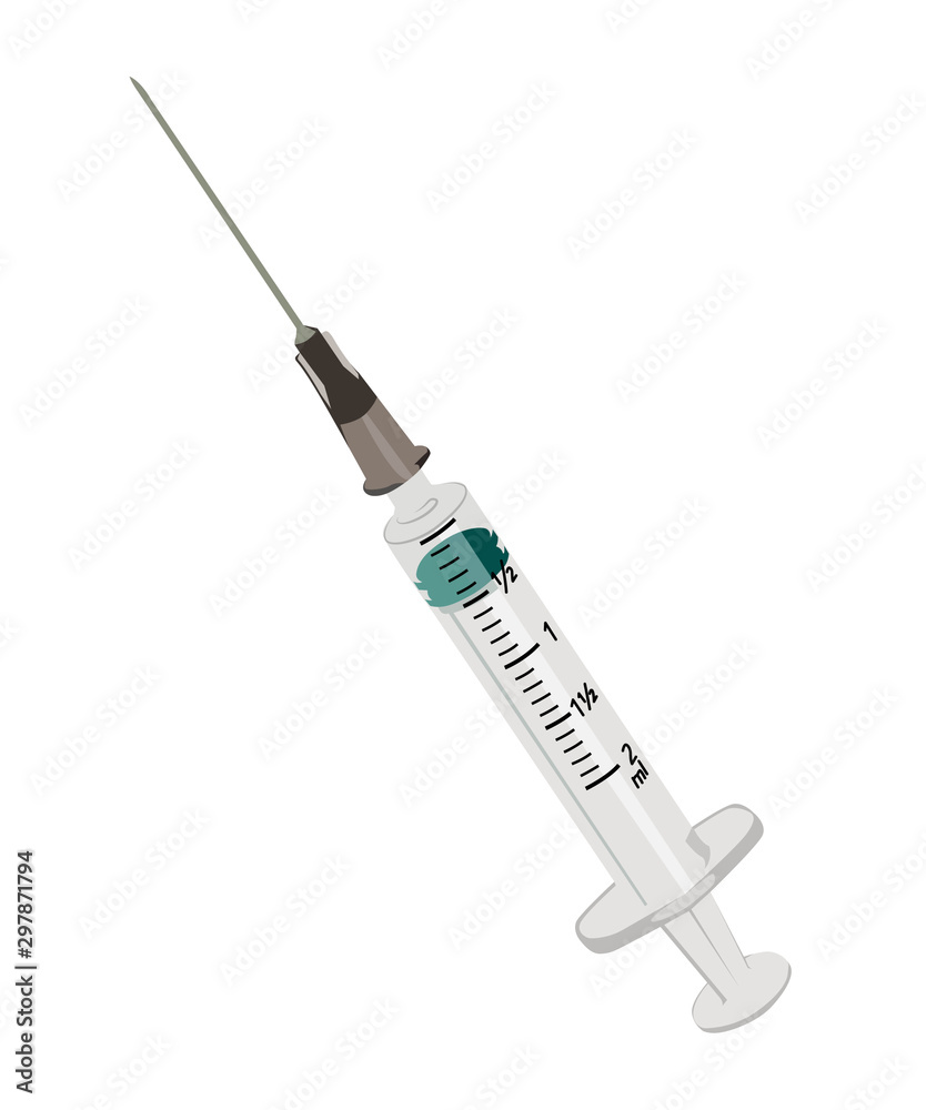 syringe realistic vector illustration isolated Stock Illustration ...