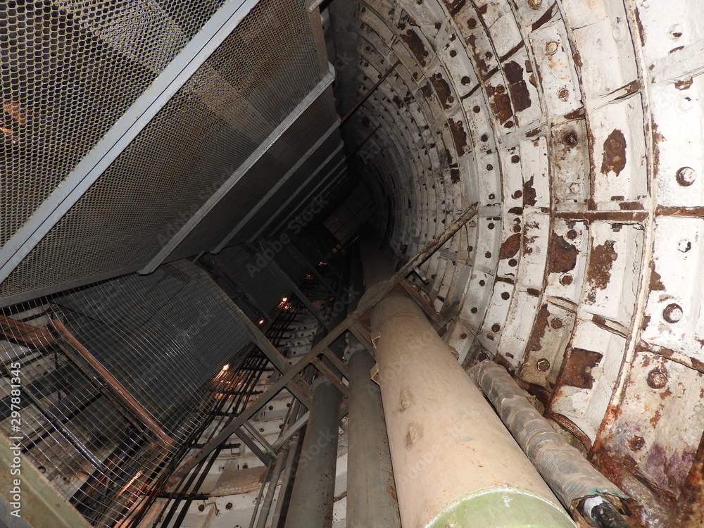 An abandoned prison in an underground bunker. A former Soviet cold war ...