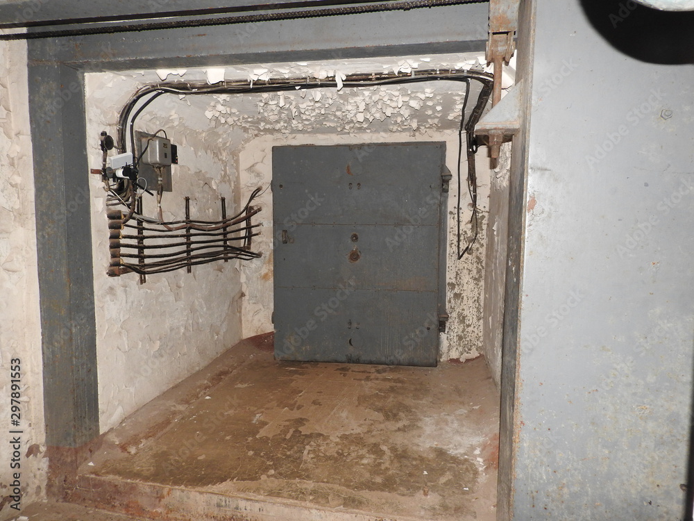 Underground Soviet bunker during the war, details and elements Stock ...