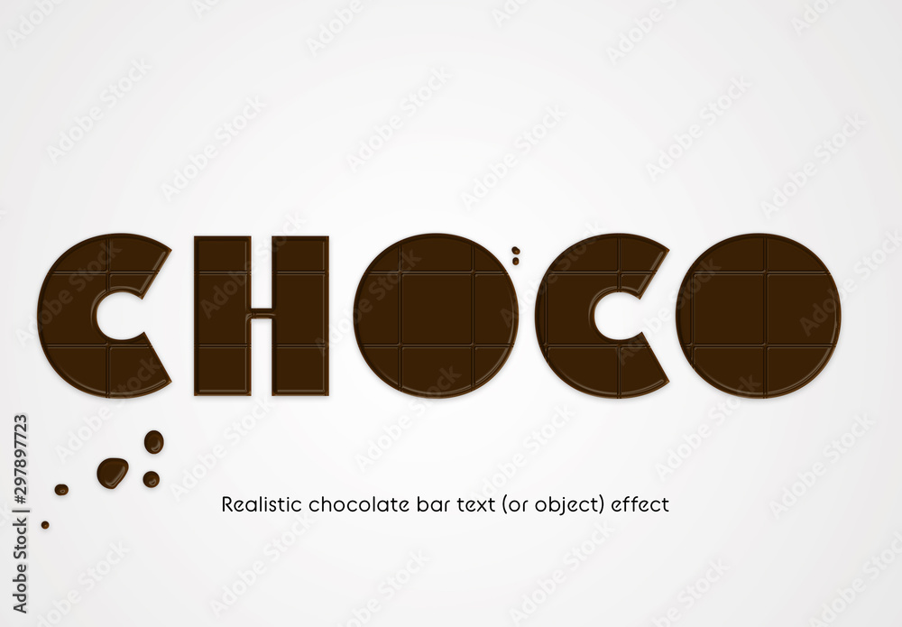 Chocolate Text Effect Stock Template | Adobe Stock
