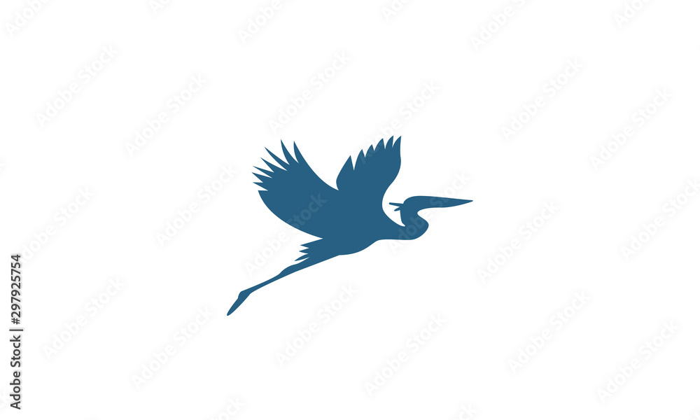 blue heron logo design ideas Stock Vector | Adobe Stock