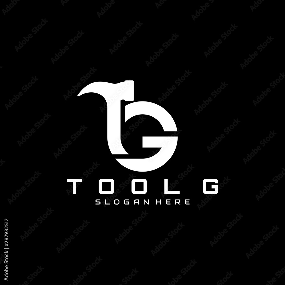 tool G logo design vector Stock Vector | Adobe Stock