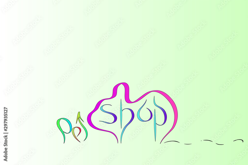 Creative pet shop logo design concept. animal icon. colorful clip art ...