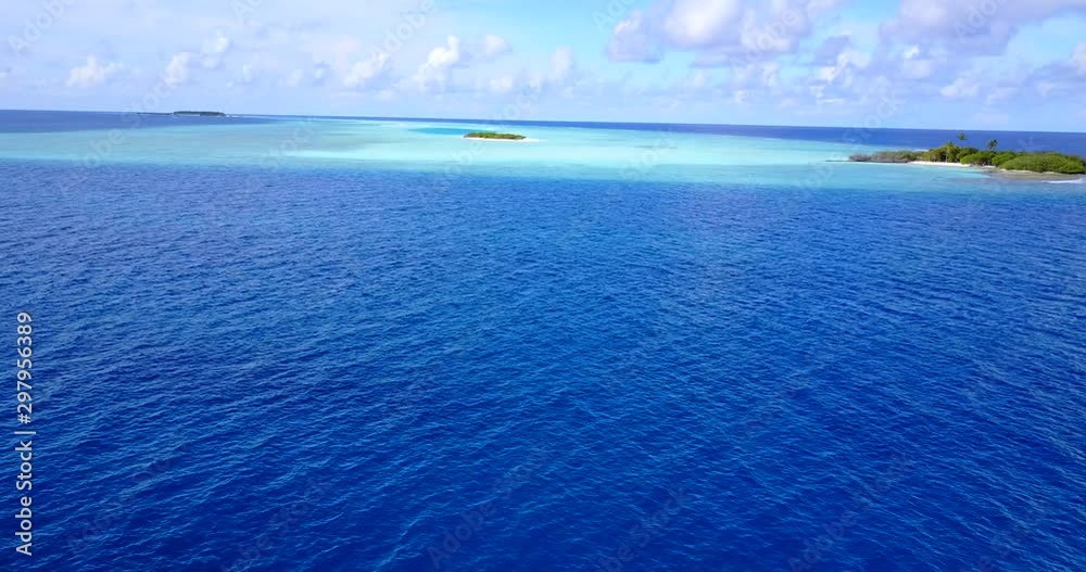 Aerial footage of the Islands of the Cays of the Exumas. The Bahamas ...