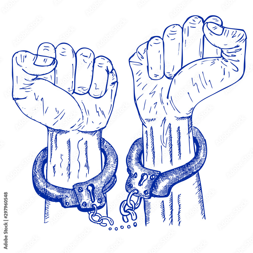 International Day for Abolition of Slavery, sketch Stock Vector | Adobe ...