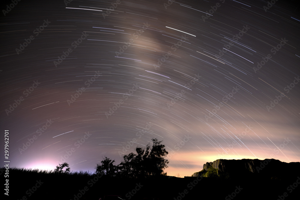 Moving Stars with the Milky Way Stock Photo | Adobe Stock