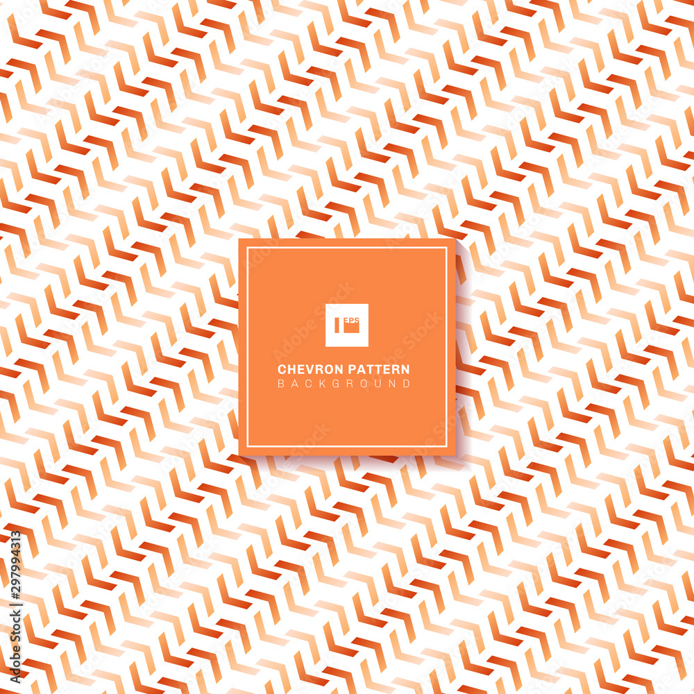 Orange And White Chevron Background