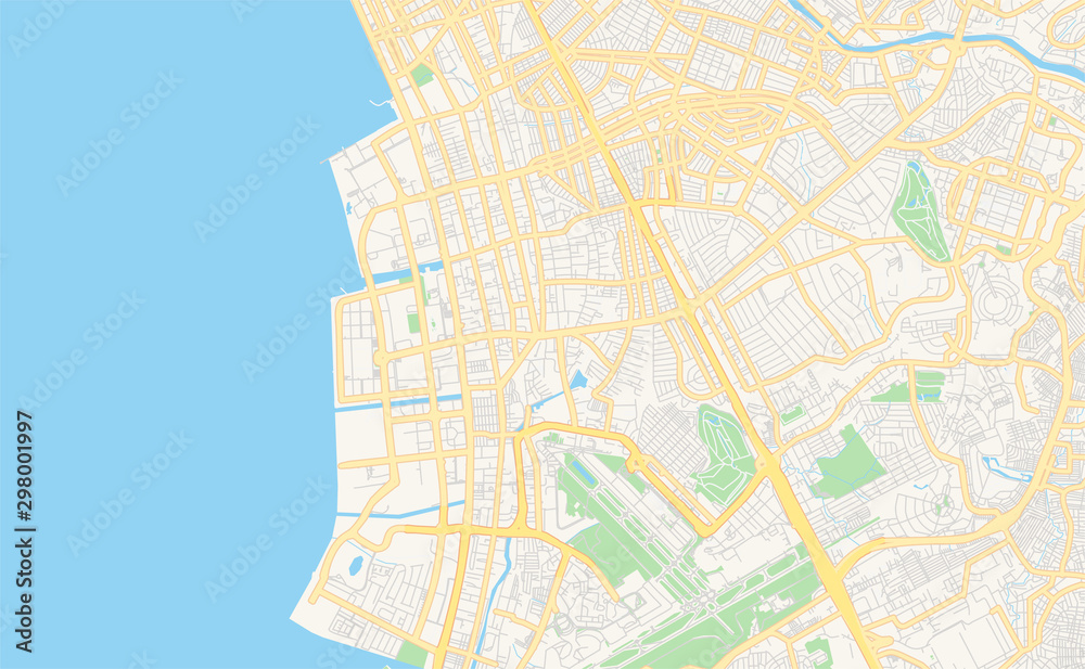 Printable street map of Pasay, Philippines Stock Vector | Adobe Stock