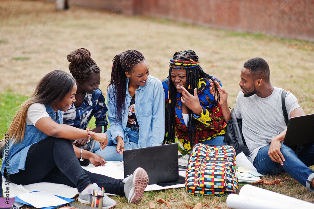 Black College Students Working Together