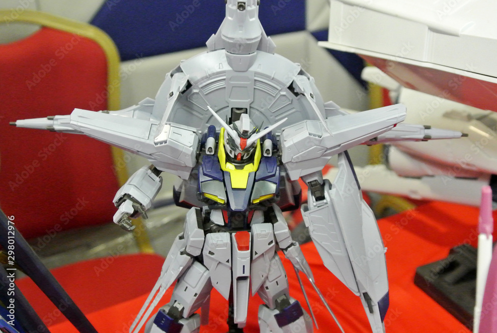 KUALA LUMPUR, MALAYSIA -MARCH 31, 2018: Selected focused of Mobile Suit ...