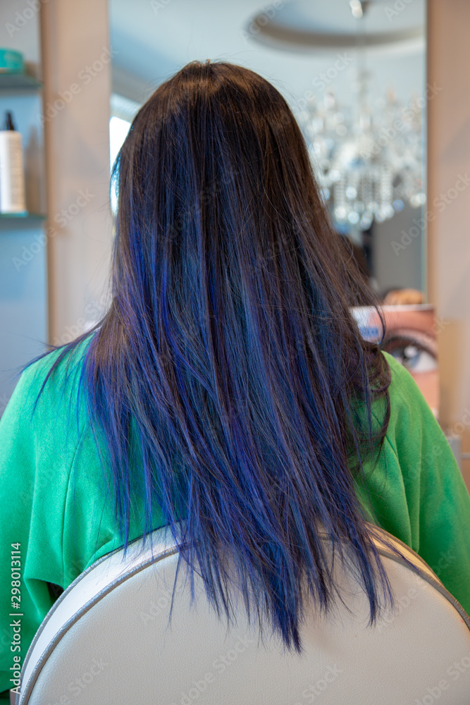 Mechas Azules Stock Photo | Adobe Stock