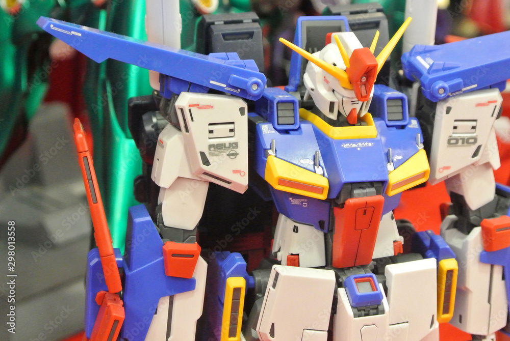 KUALA LUMPUR, MALAYSIA -MARCH 31, 2018: Selected focused of Mobile Suit ...