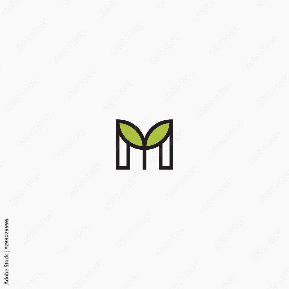 Letter M Leaf Logo Icon Design Template. Nature, Leaf, Eco, Initials ...