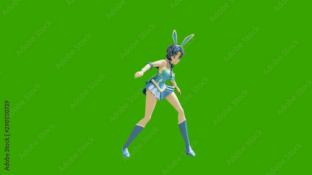 Animation dancing cartoon anime girls. Girl in the style of anime ...