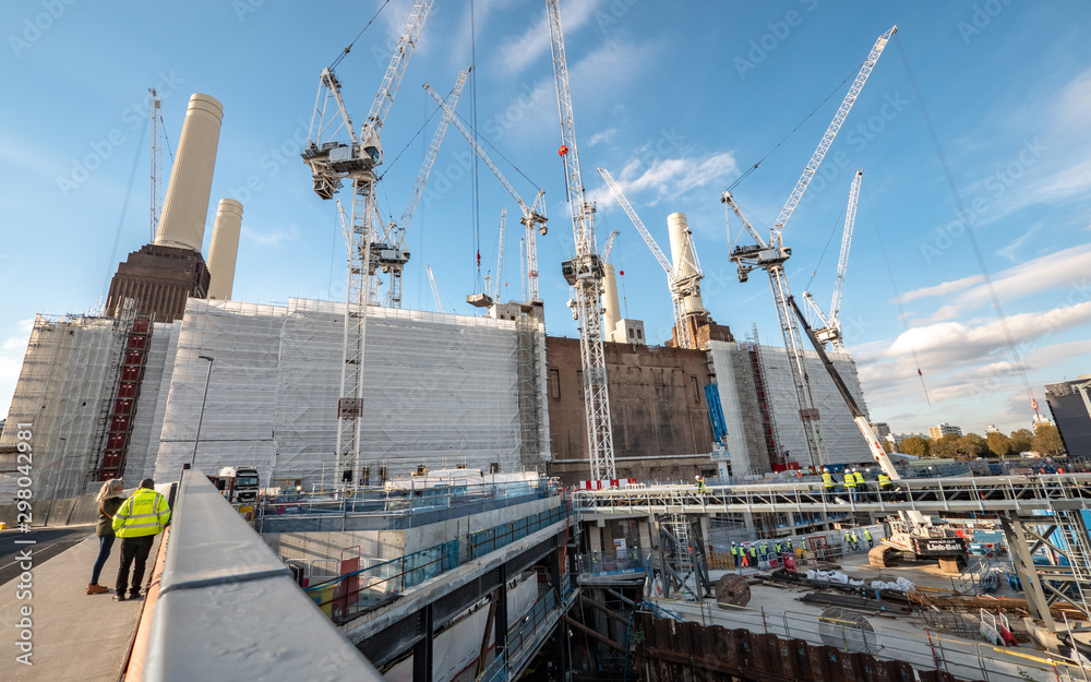 Battersea Power Station redevelopment. A major construction project ...