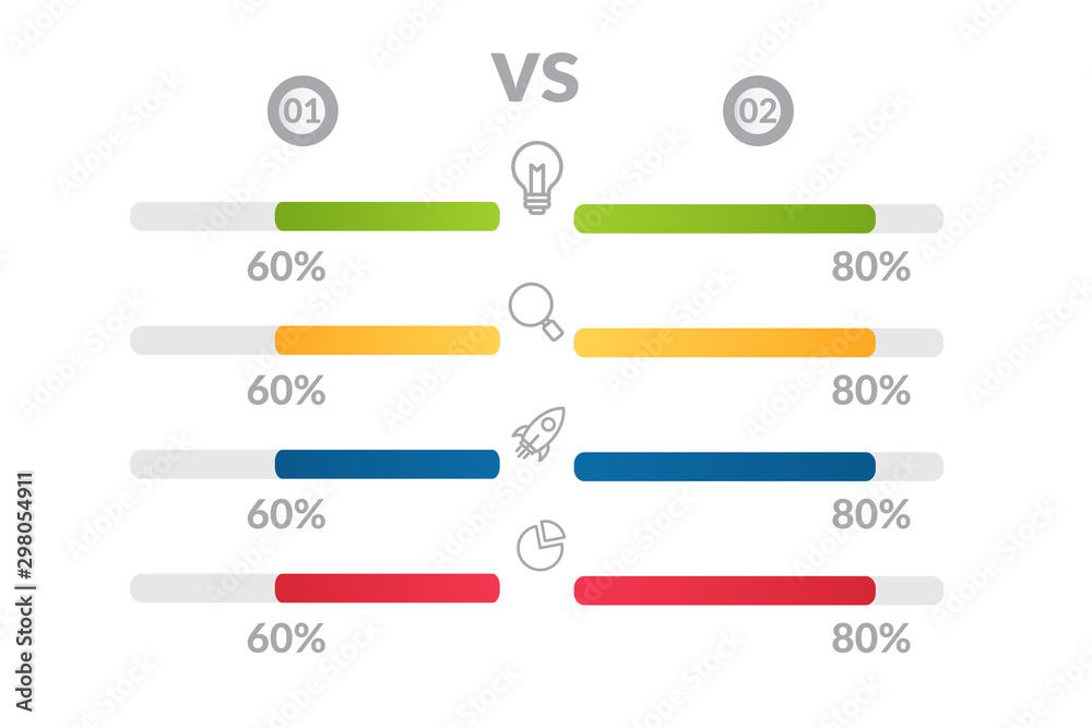 comparison infographic flow chart design . business infographic concept ...