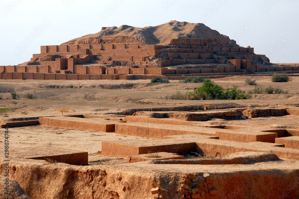 Brick ziggurat (13th century BC) in Choqa Zanbil, Iran. The best ...