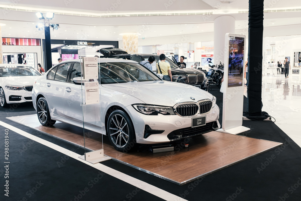 BANGKOK, THAILAND - MAY 12, 2019_BMW cars presented at the ICONSIAM, a ...