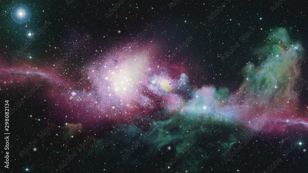 Space Galaxy With nebula and stars simulation The Galaxy motion ...