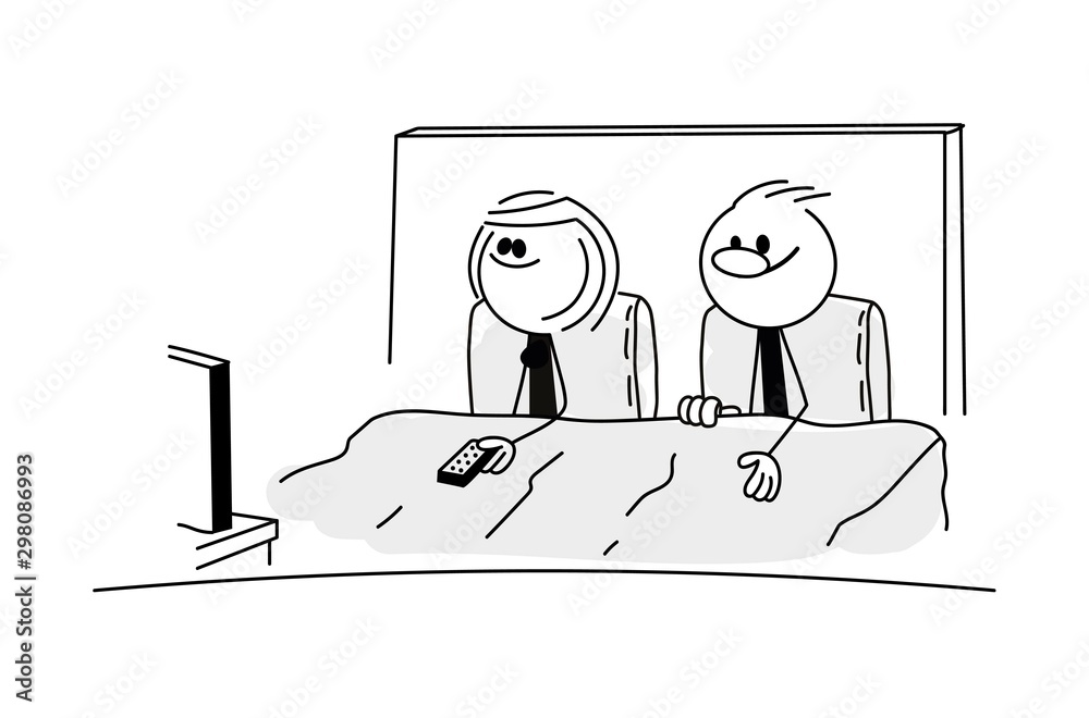Stick Figure Watching Tv