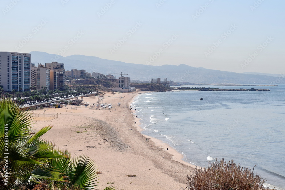 Ramlet al-Baida Public Beach in Beirut, Lebanon Stock Photo | Adobe Stock