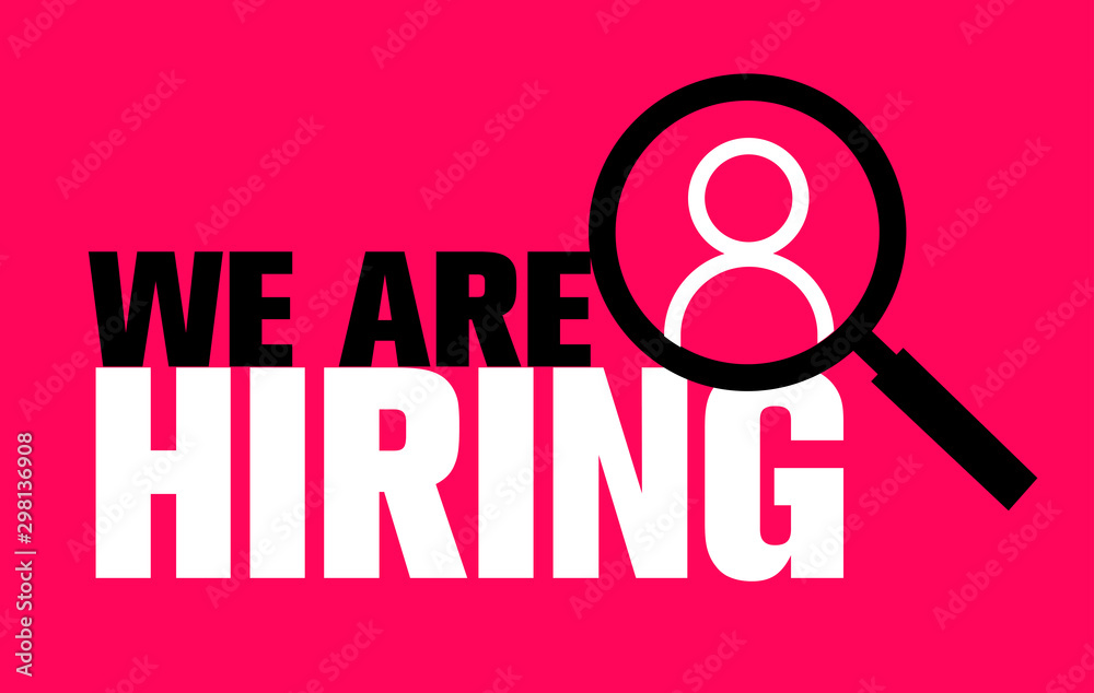 we are hiring, choosing the talented person for hiring, vector ...