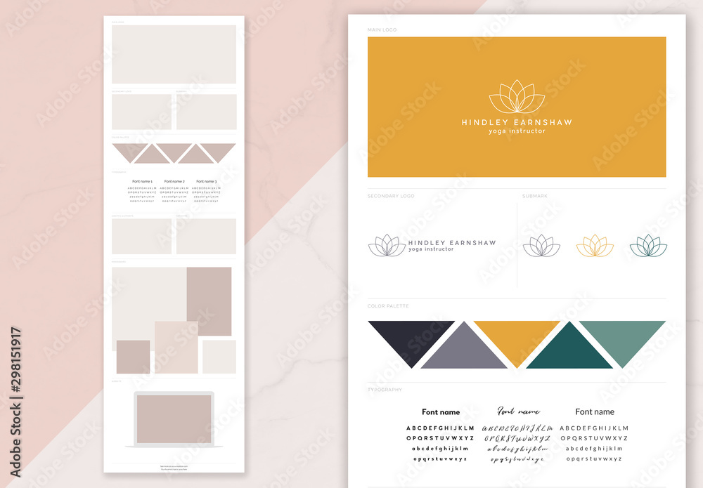 Mood Board Layout Stock Template | Adobe Stock