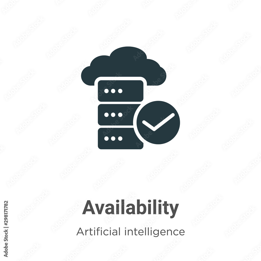 Availability vector icon on white background. Flat vector availability ... Availability vector icon on white background. Flat vector availability ...