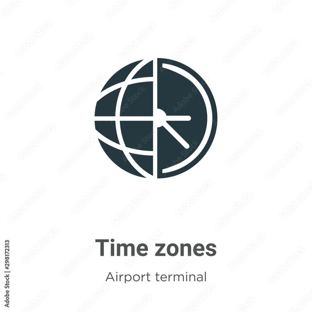 Time zones vector icon on white background. Flat vector time zones icon ... Time zones vector icon on white background. Flat vector time zones icon ...