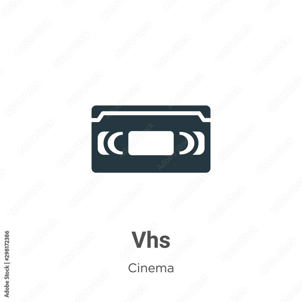 Vhs vector icon on white background. Flat vector vhs icon symbol sign ...