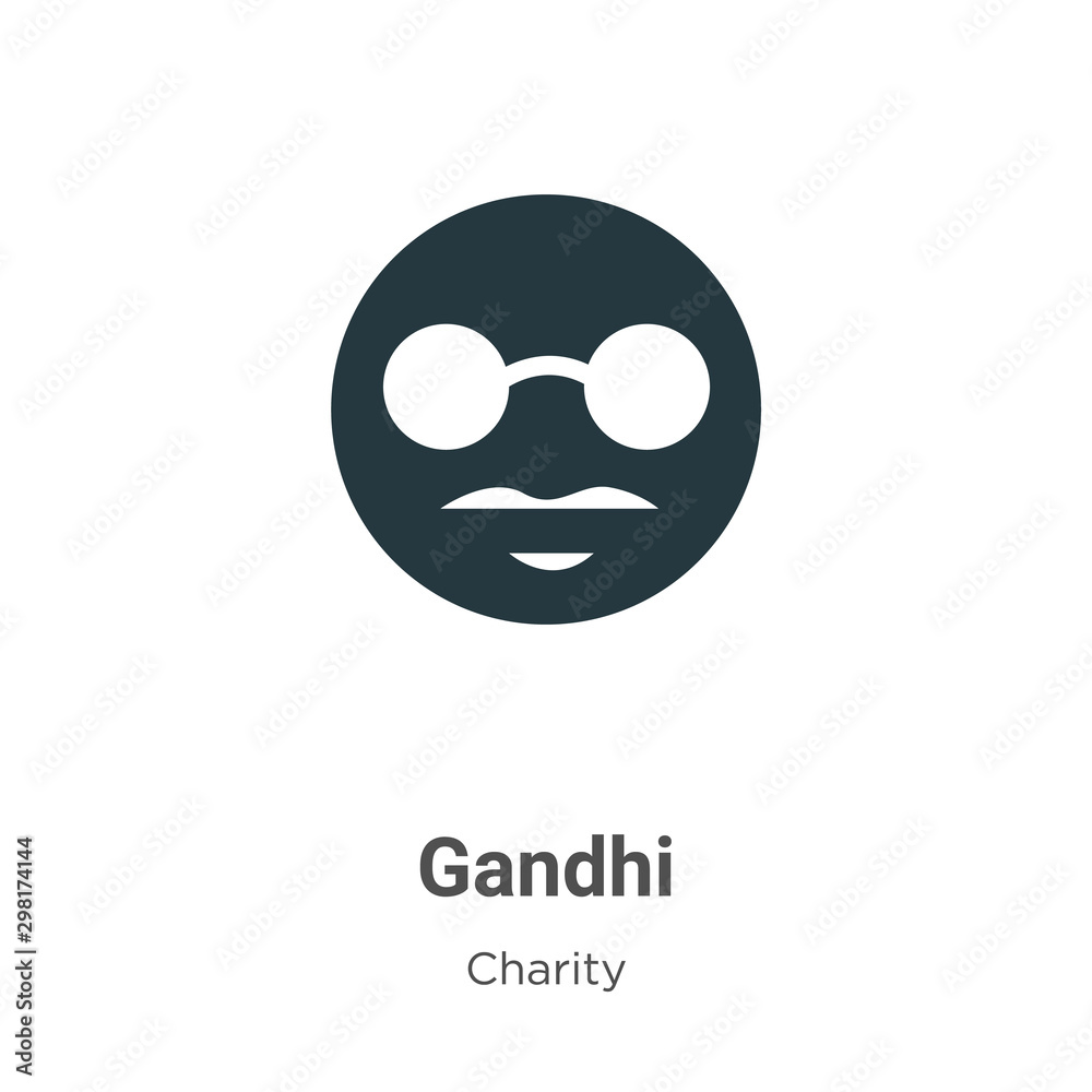 Gandhi vector icon on white background. Flat vector gandhi icon symbol ...